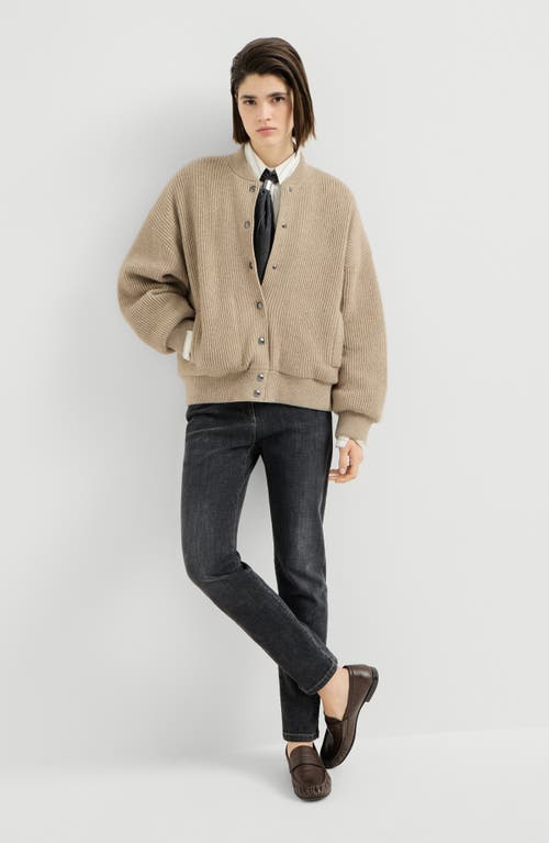 BRUNELLO CUCINELLI Brunello Cucinelli Slim Five-Pocket Trousers with Leather Tab Detail